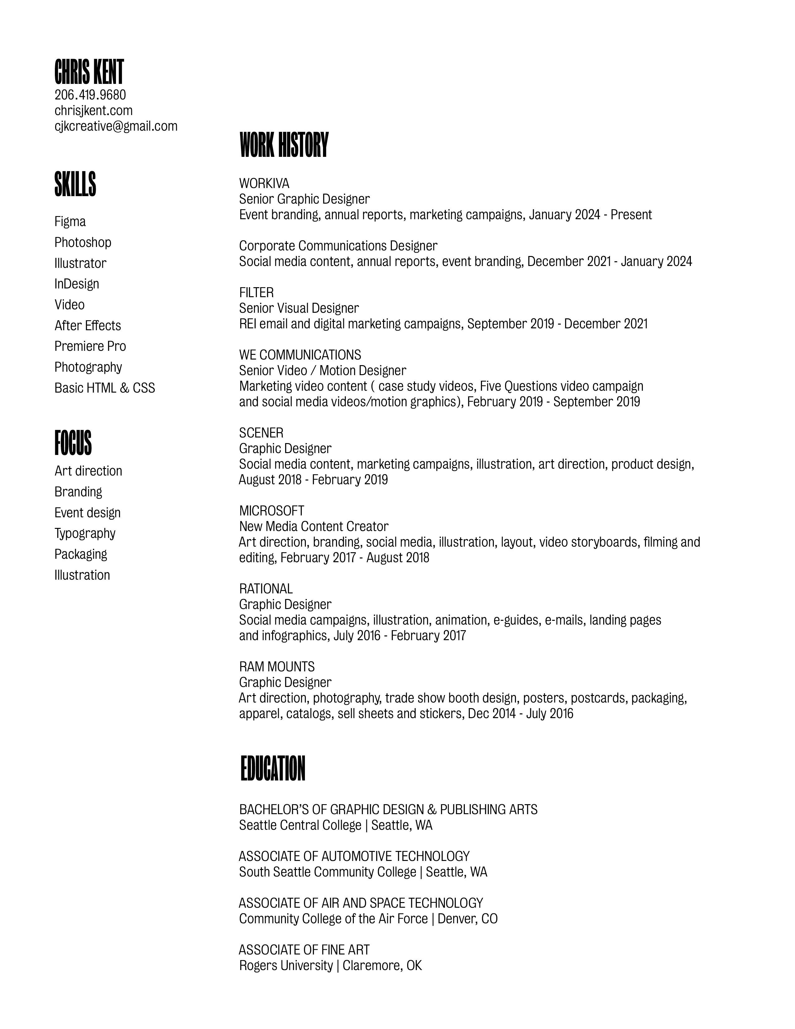 Resume – Chris Kent